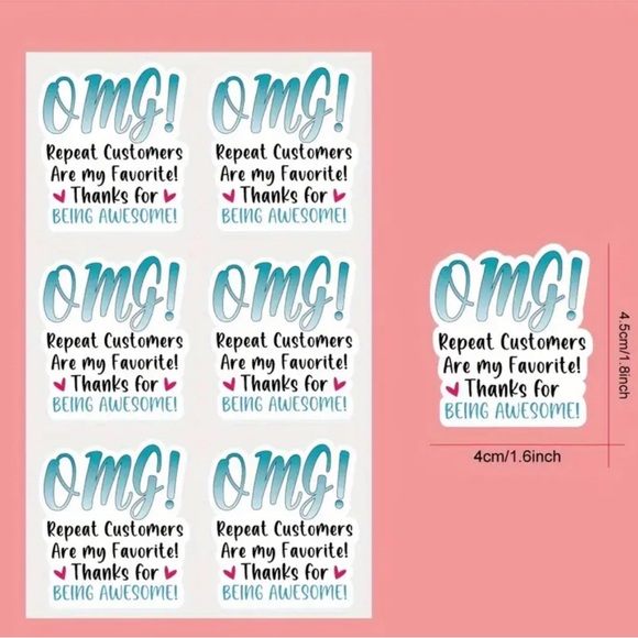 Office | 12 Repeat Customer Stickers | Poshmark